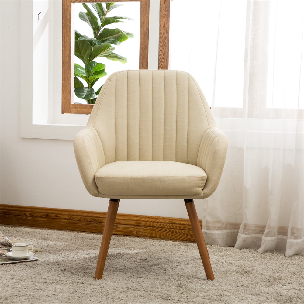 Xukmct Velvet Upholstered Accent Chair with Wood Legs, Arm Chair for ...