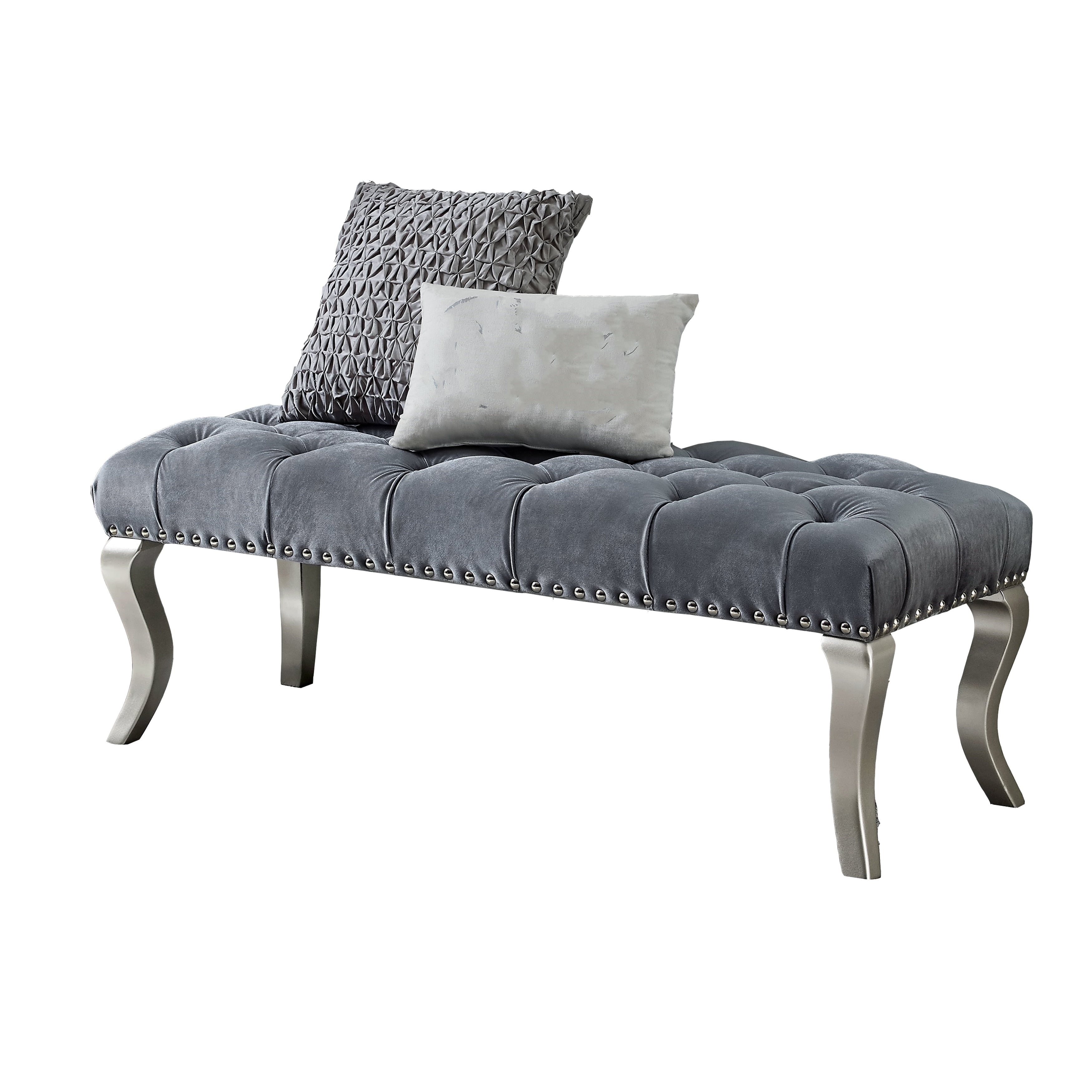 Xukmct Velvet Upholstered Dining Bench for Living Room, Bedroom, Dining ...