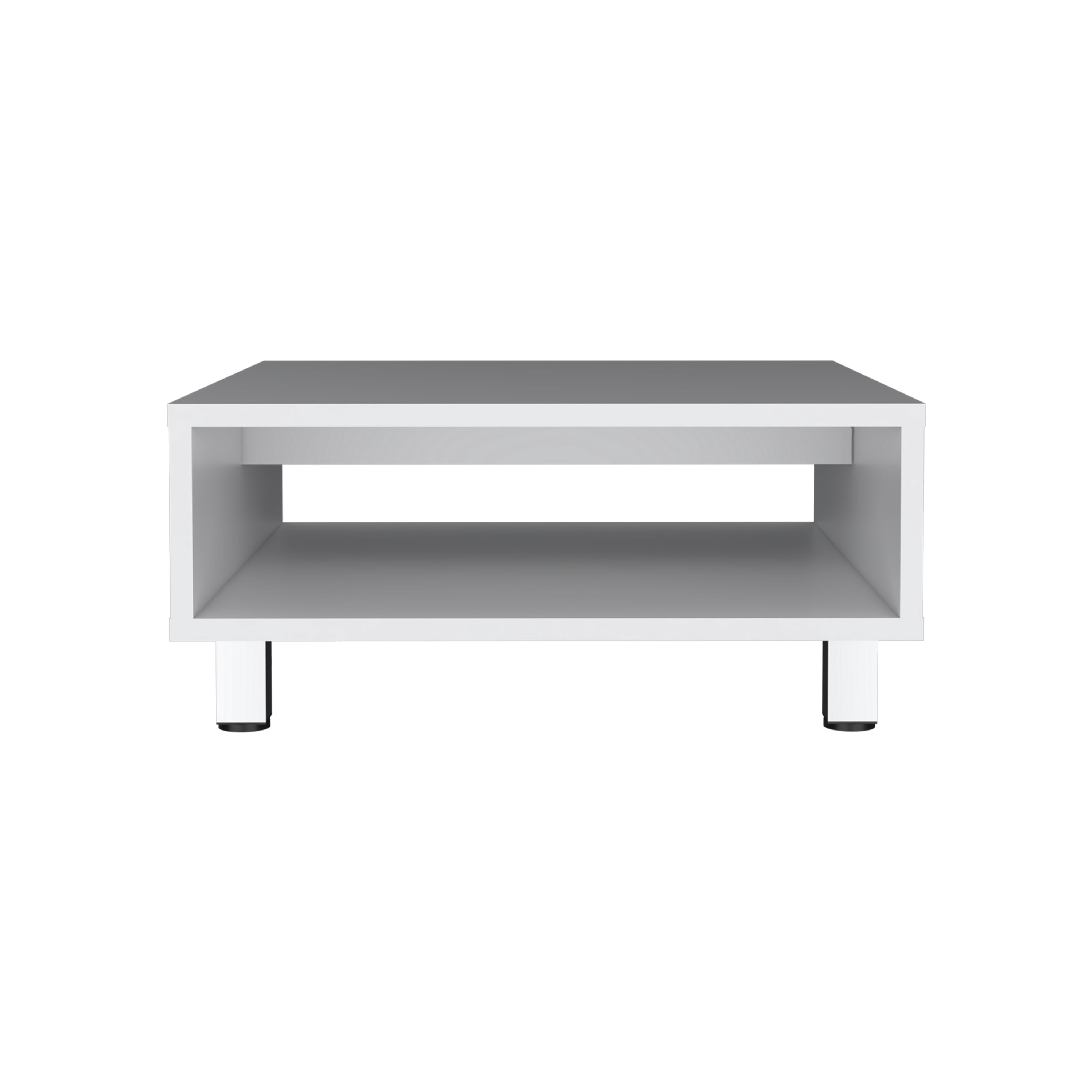 Xukmct Wood Center Table with Open Shelf, Square End Table Coffee Table ...