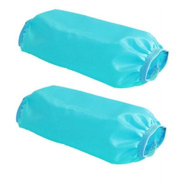 100 Pack White Disposable Plastic Sleeves Waterproof Arm Protection, 18 ...