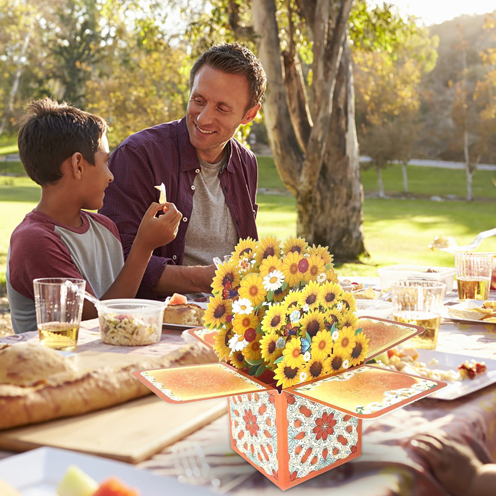 Xulianz Clearance Paper Pop Up Cards, Paper Flower Bouquet 3D Popup ...