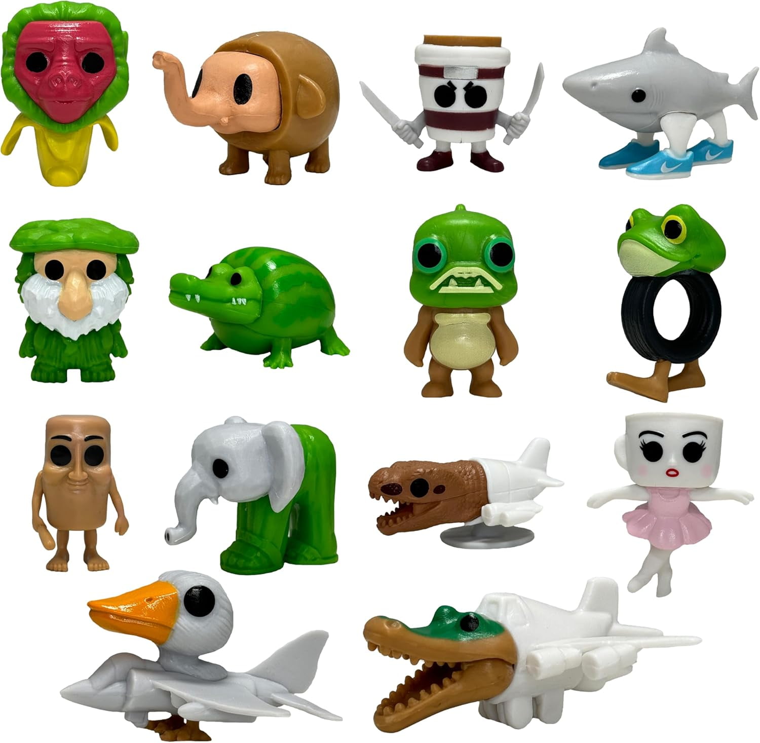 Xumou 14 Pcs Italian Brainrot Action Figures,Cute Italian Brainrot Toy ...