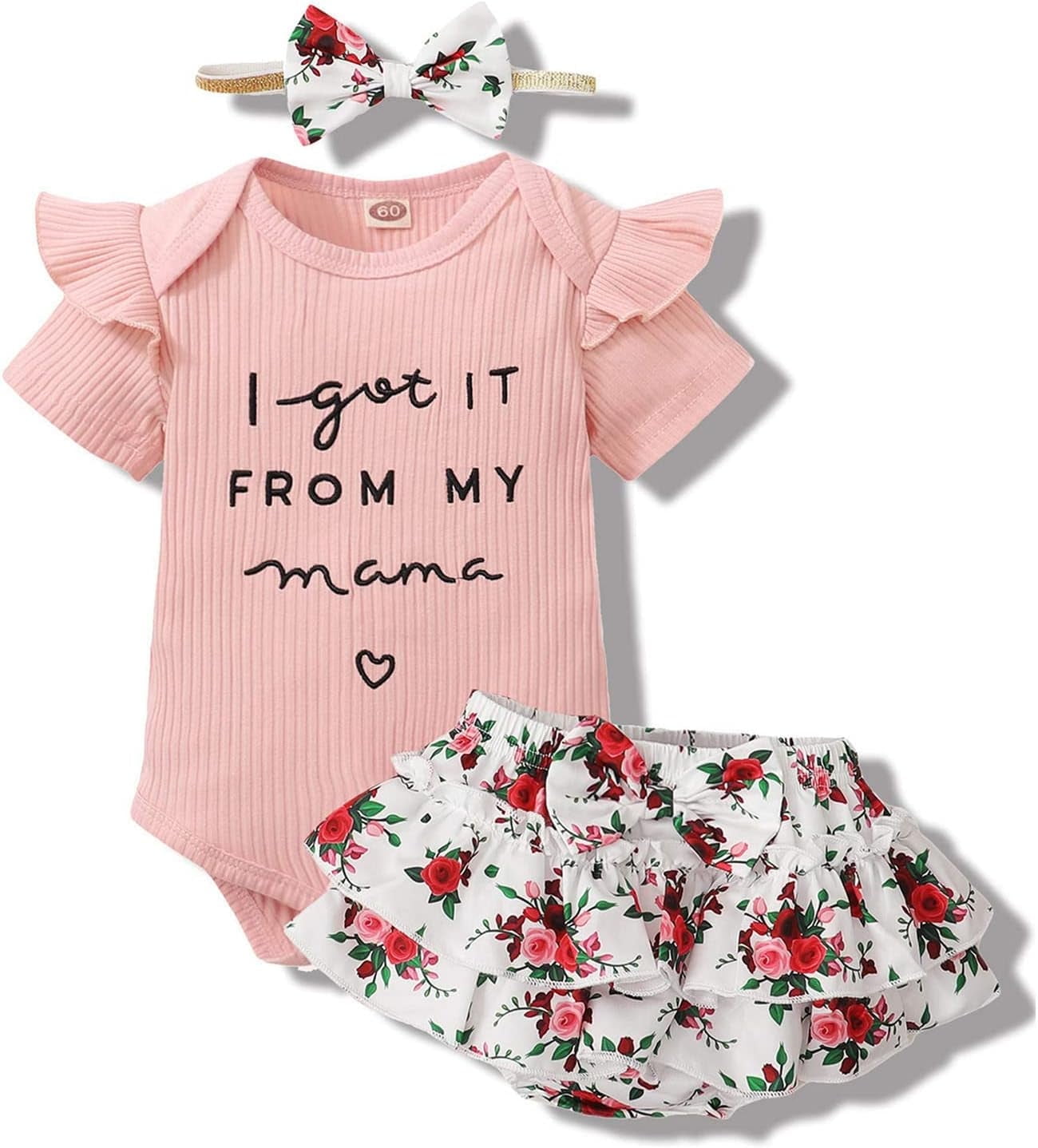 Xumplo Baby Girl Summer Clothes Shorts Set Infant Girl Summer Floral ...