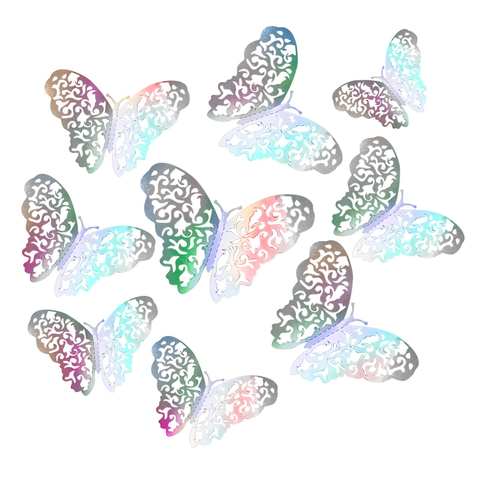 XunRui Wall stickers 12 Pcs 3D Multicolor Butterflies Wall Sticker ...
