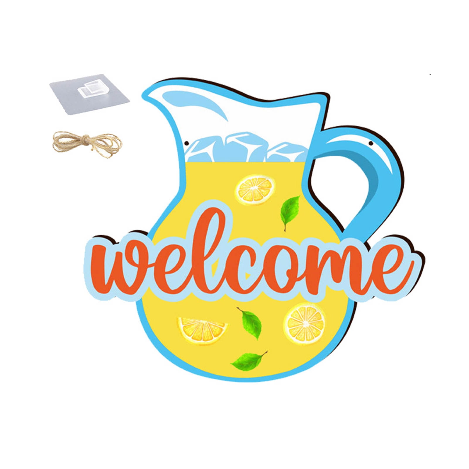 XunRui Welcome Sign For Front Door Summer Door Wooden Welcome Door ...