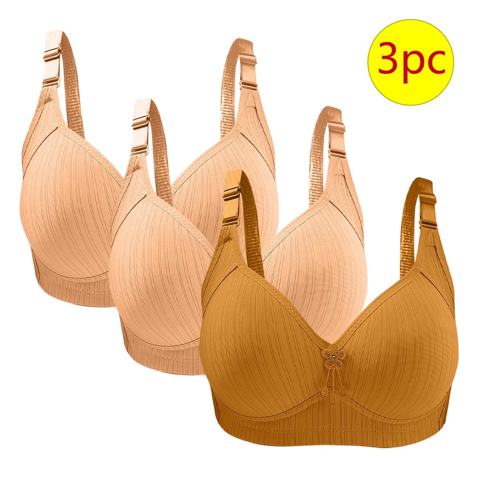 Xuncatan 3PC Bra for Older Women with Sagging Breast Deep Cup Full Back ...