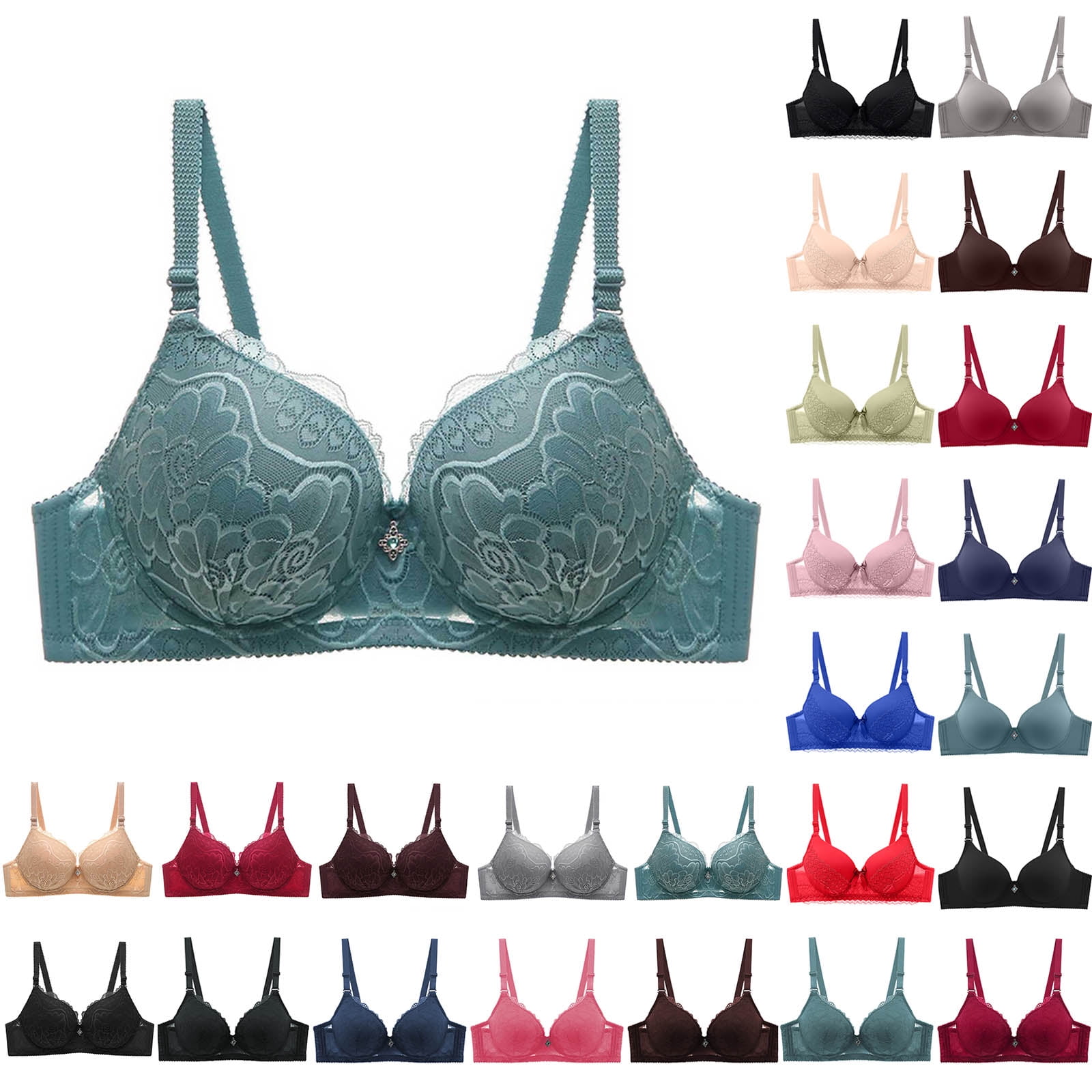 Xuniizn Bras for Women Solid Color Soft Seamless Brasieres Para Mujer ...