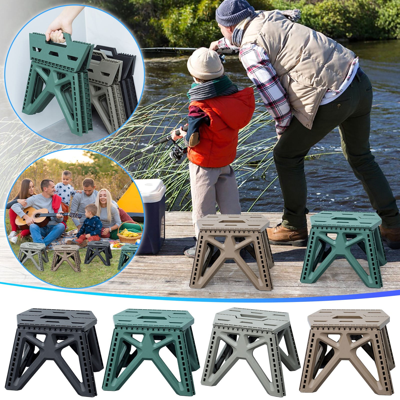 Xuniizn Collapsible stool, Folding Step Stool for Adults Holds Up to ...