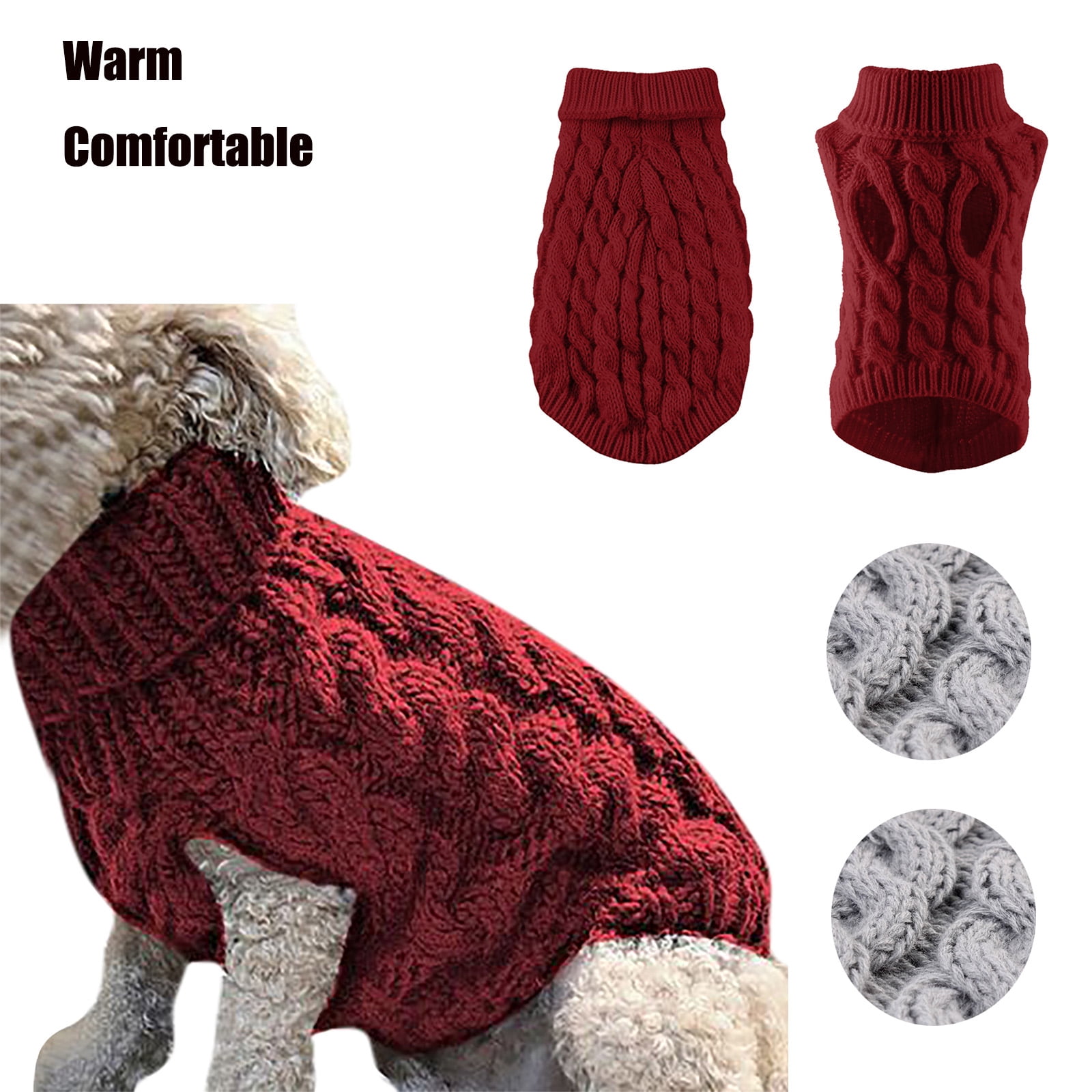 Xuniizn Dog Sweater for Small Medium Dogs, Warm Comfortable Winter Pet ...