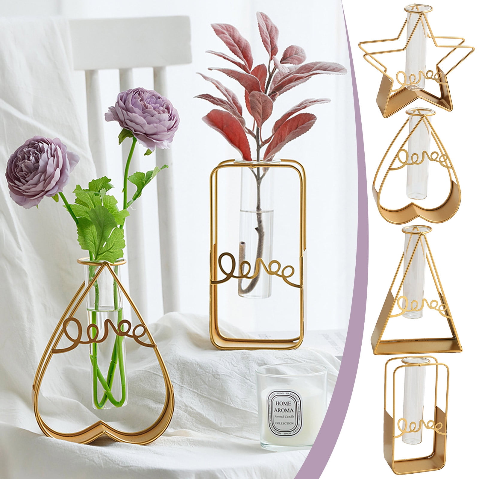 Xuniizn Flower Vase Glass Vases for Centerpieces, Home & Garden ...
