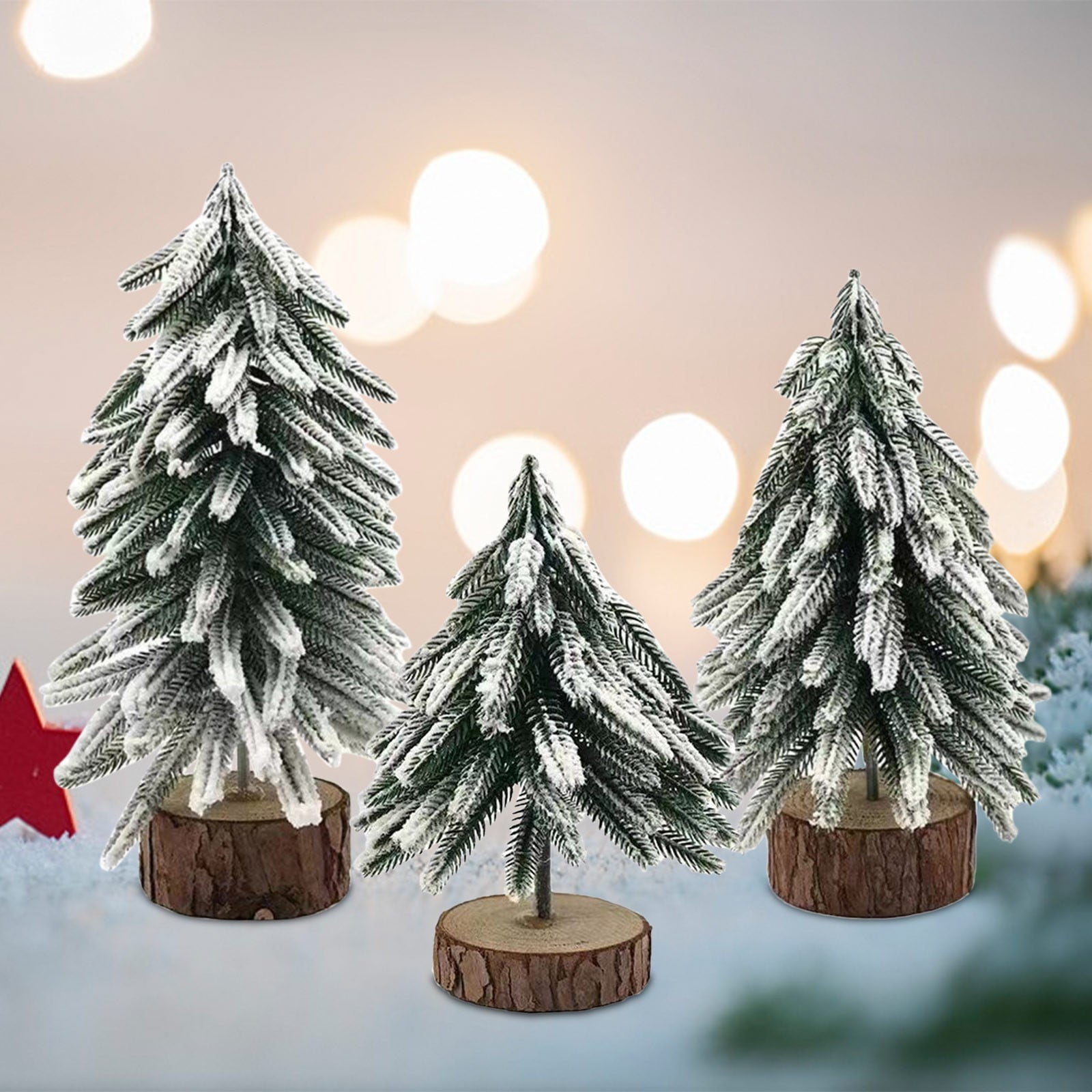 Xuniizn Table Top Christmas Tree, Plastic Small Christmas Tree for Desk ...