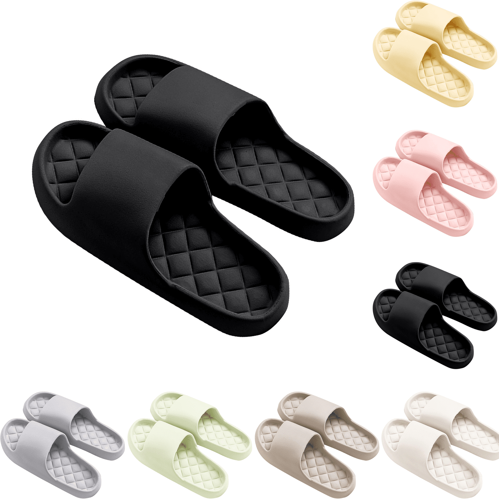 Xunlbb Lightweight Sandals for Women Men Comfort Non-Slip Pillow House ...