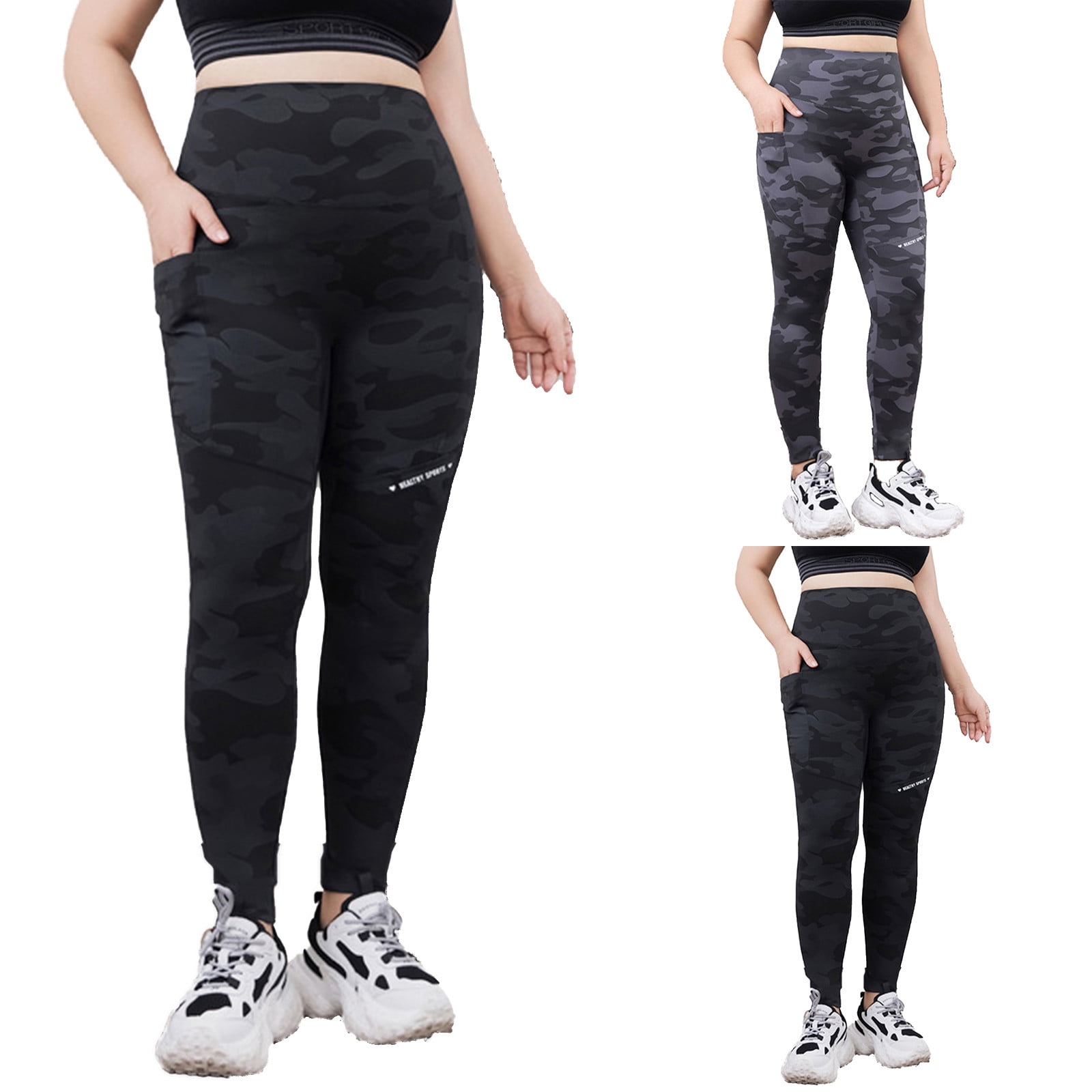 Xunlbb Yoga Pants for Women Yoga Pants With Pockets for Women Plus Size ...