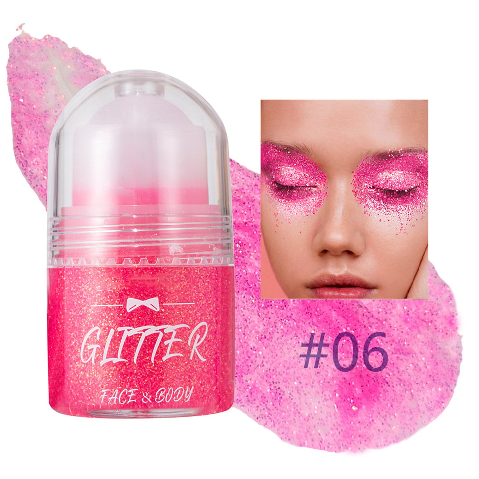 Xurol Body Glitter,Face Glitter,8 Colors Roll On Body Glitter Gel For ...