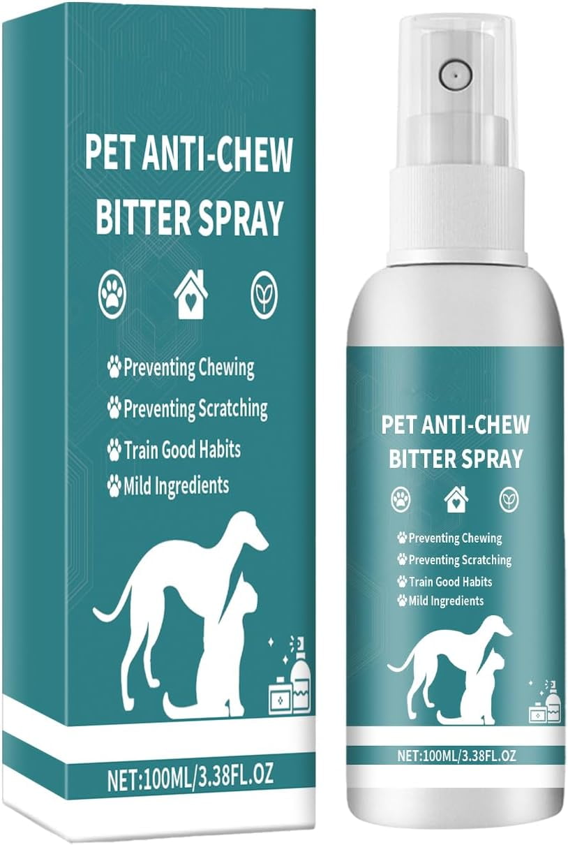 Xuyuan No Chew Spray for Dogs & Cats ，100ML Natural Bitter Deterrent ...