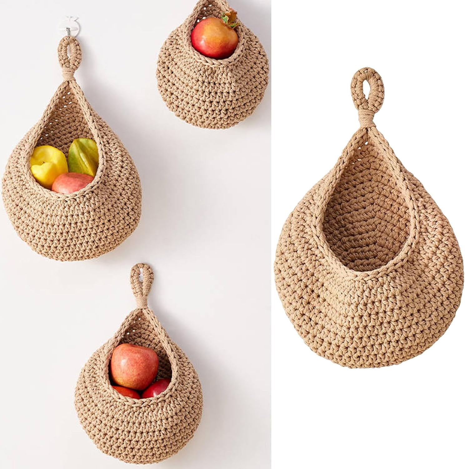 Xuyuan Creative Twine Wall Hanging Teardrop Bird's Nest Mesh Pocket ...