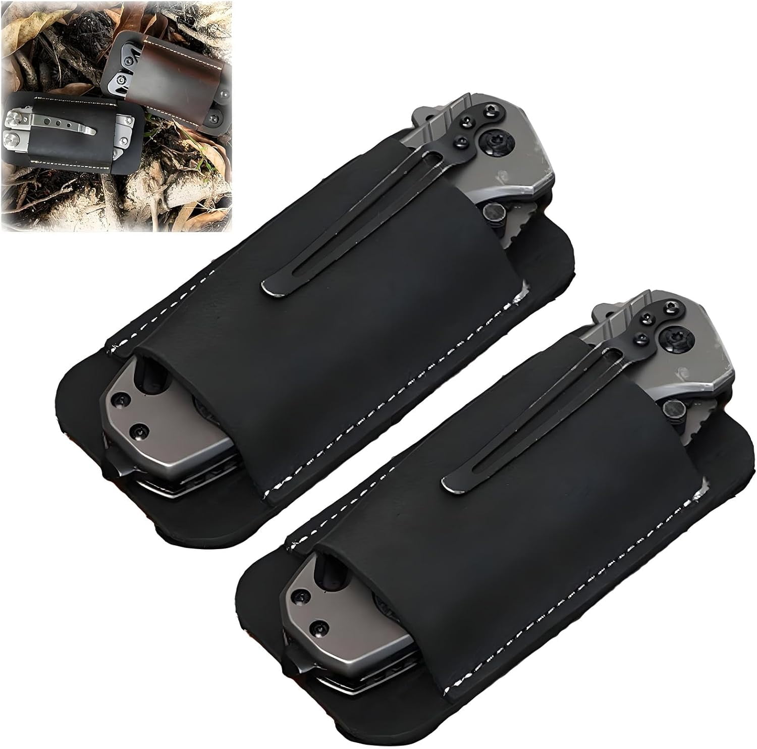 Xuyuan Handmade Retro Leather Knife Scabbard for Belt, Horizontal Carry ...