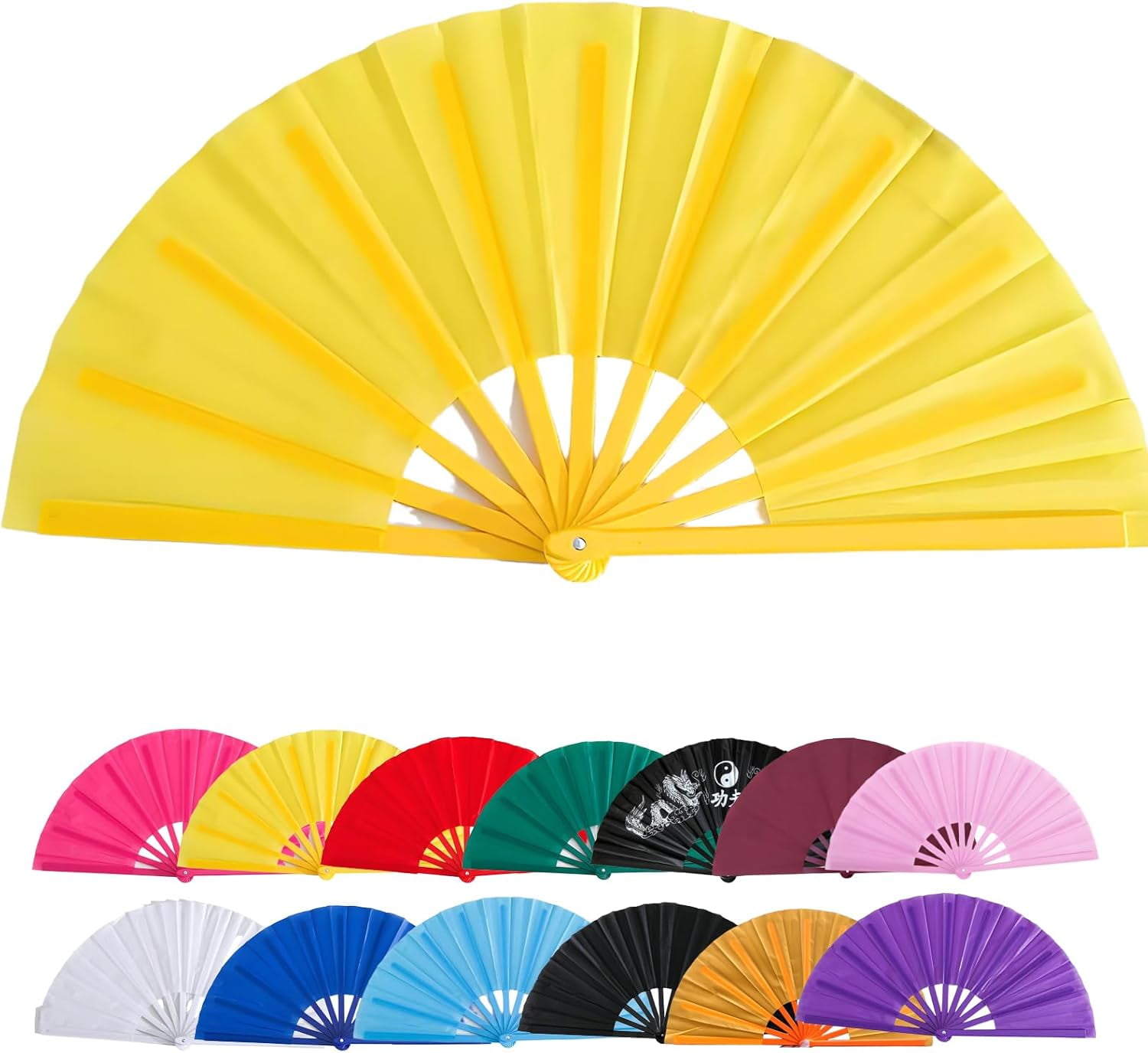 Xuyuan Line Dance with Large Click Fan, Taiji Red Ringing Fan, Foldable ...