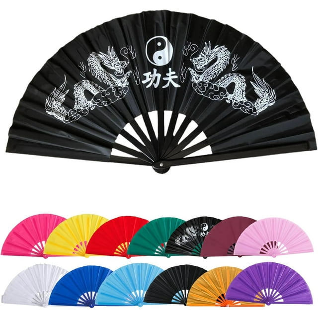 Xuyuan Line Dance with Large Click Fan, Taiji Red Ringing Fan, Foldable ...