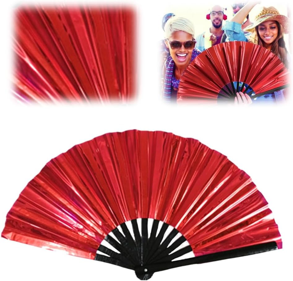 Xuyuan PVC Laser Film 10 Inch Tai Chi Fan,Rainbow Flash Folding Hand ...