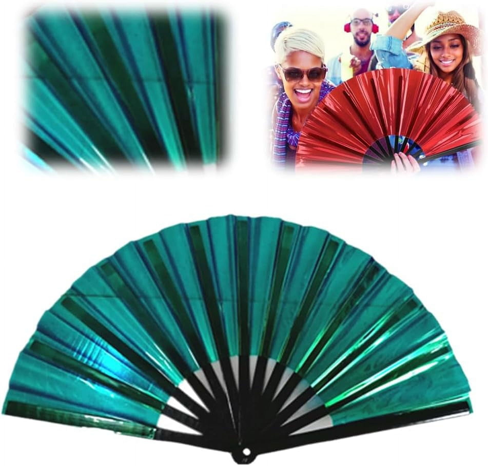 Xuyuan PVC Laser Film 10 Inch Tai Chi Fan,Rainbow Flash Folding Hand ...