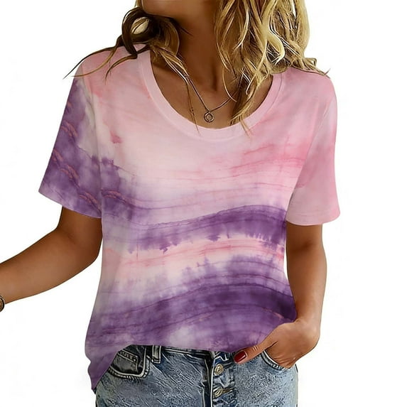 Xuyuer Funny Gradient Print Vintage Short Sleeve Shirt -Casual Sports ...