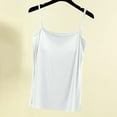 Xuyuer Women's Solid Side Slit Built-In Bra Sleeveless Top - Thin ...