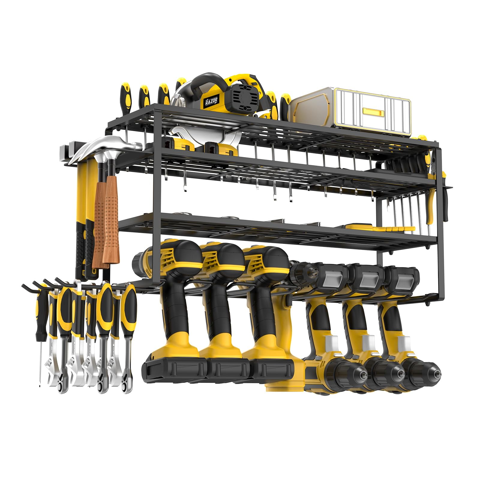 Xverycan Power Tool Organizer for Tool Storage, Wall Mounted Drill ...