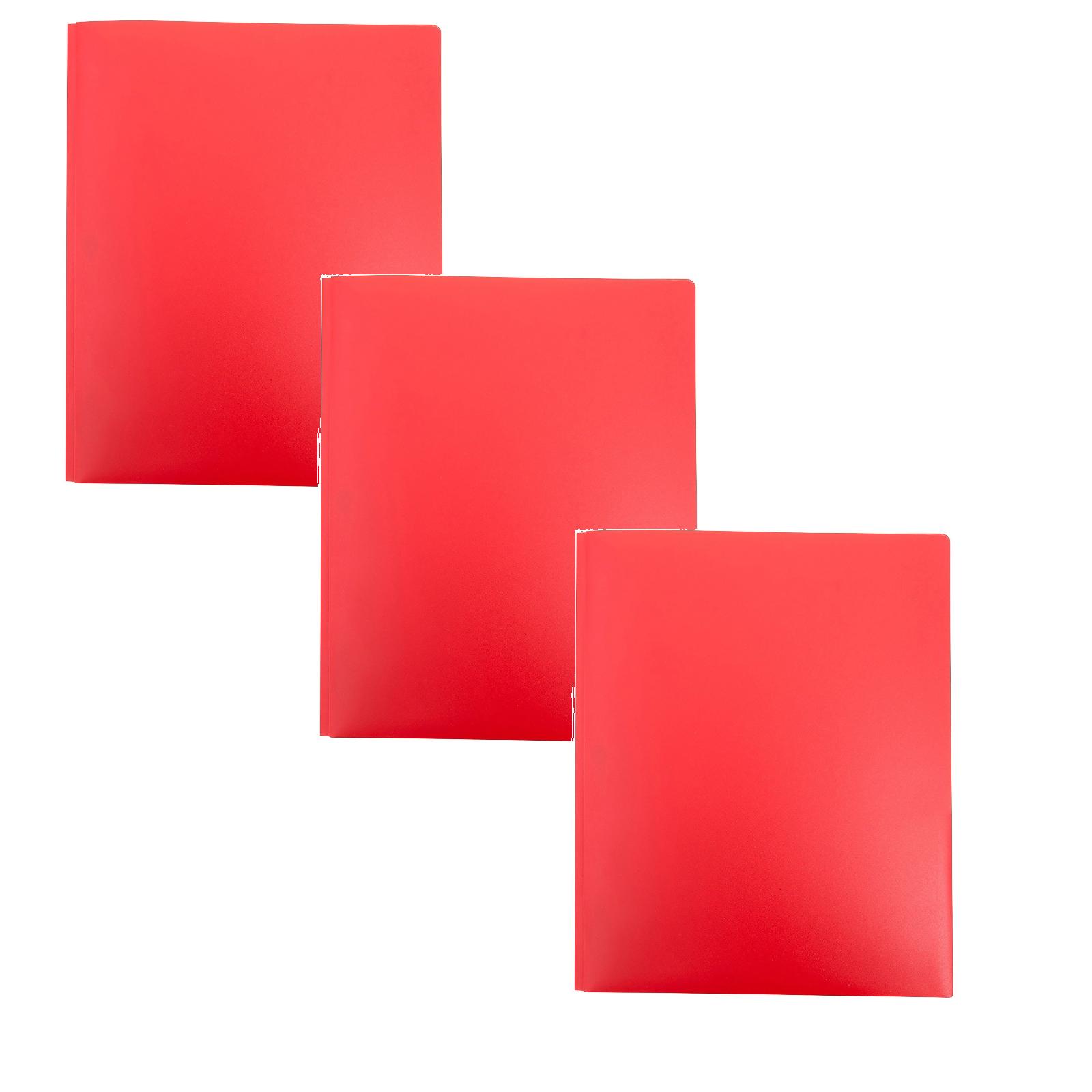 Xwjun 3pc Plastic Pocket Folders Plastic 3 Prong Folders Two Pocket ...