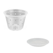Naked Root Pot, 1 Pack 5.51x4.72 Inch Clear Orchid Pots with Holes for ...