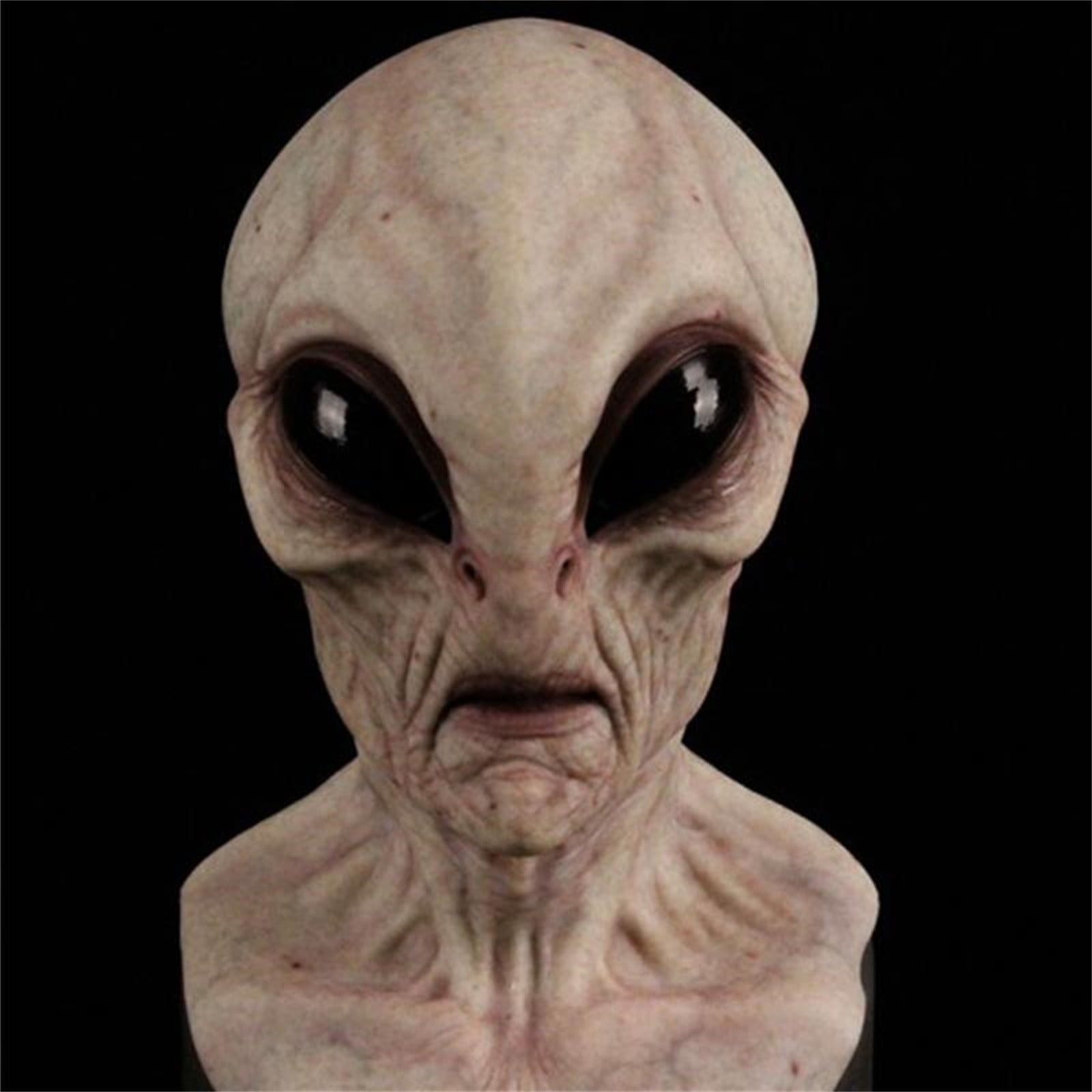 Xxuehua 3D Realistic UFO Alien Scarry Visible Latex Headgear Head ...