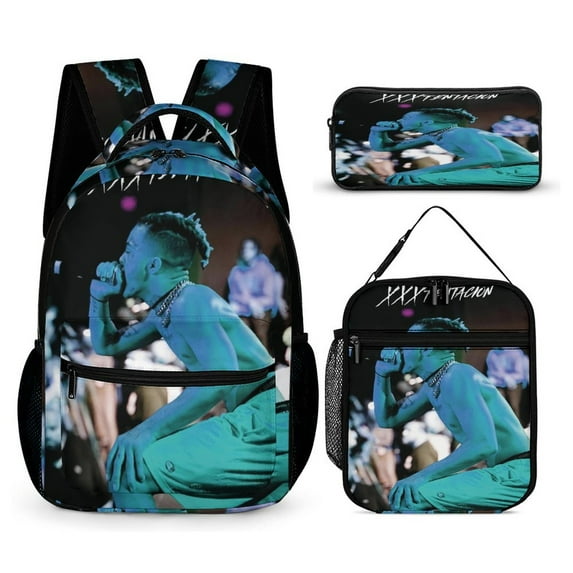 Xxxtentacion 3 Piece Backpack Set Anime Casual Daypack with Lunch Bag ...