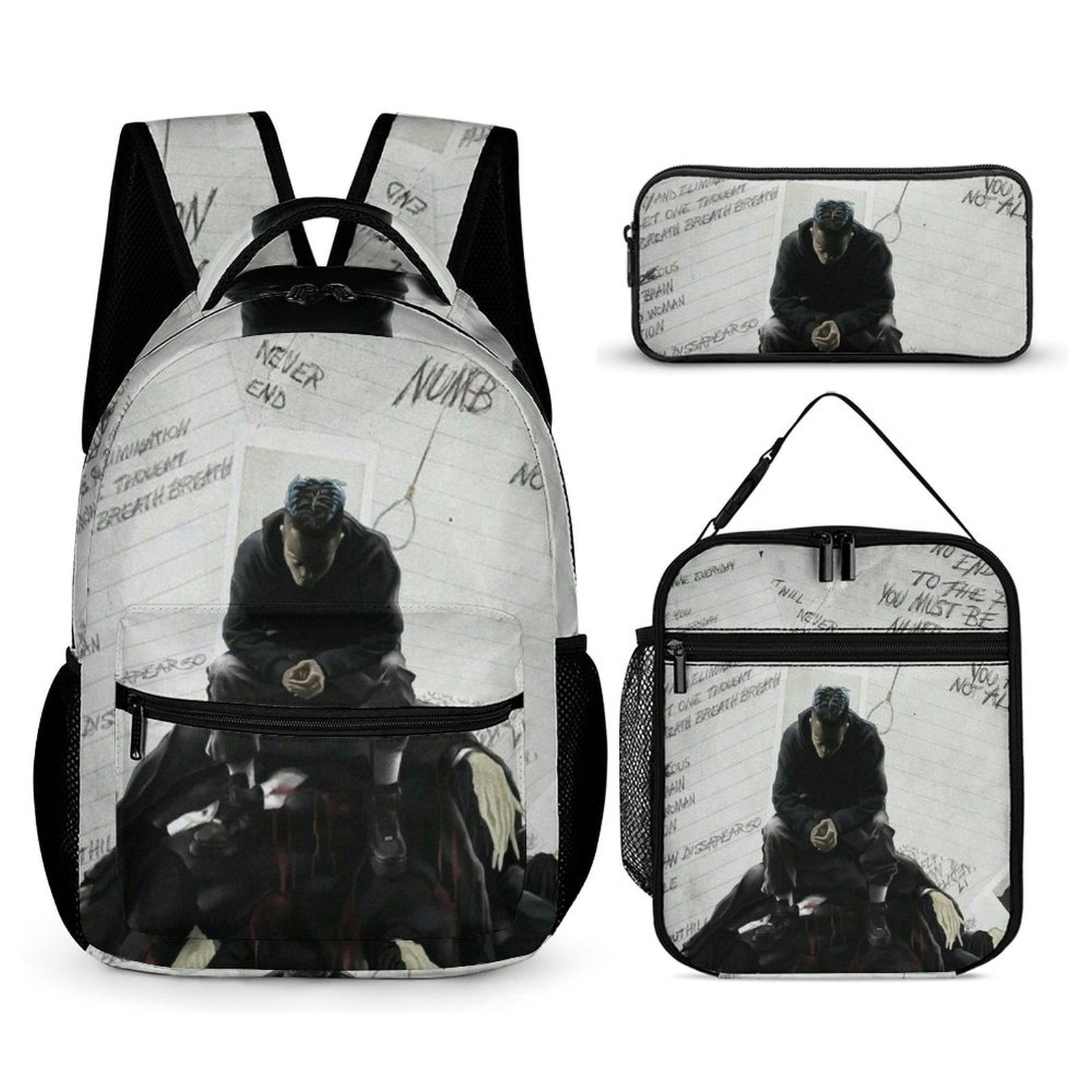 Xxxtentacion Poster (9) 3 Piece Backpack Set Anime Casual Daypack with ...