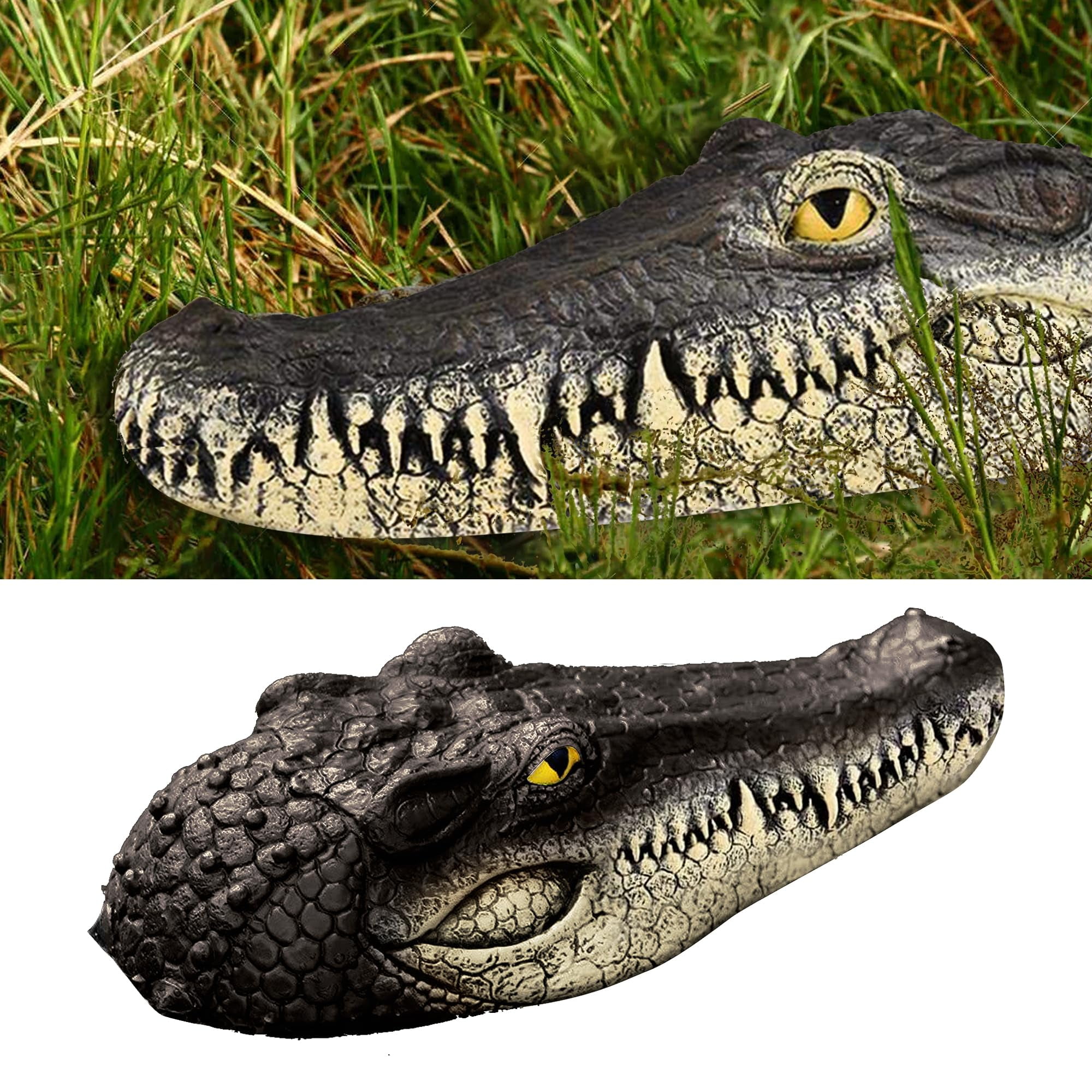 Xxzhiho Floating Alligator Head,Alligator Head Decoy for Pool,Resin ...