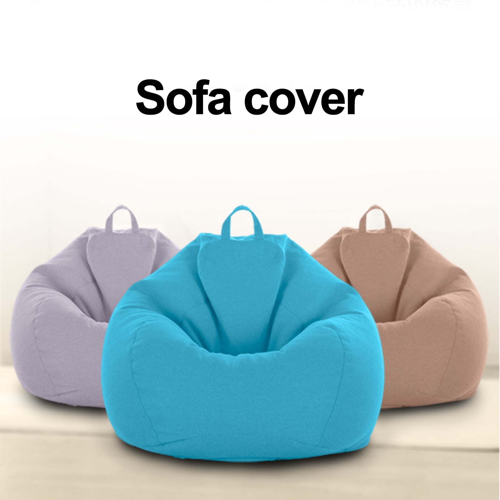 Xyer Sofa Protector Breathable Waterproof Flax Removable Bean Bag Cover ...