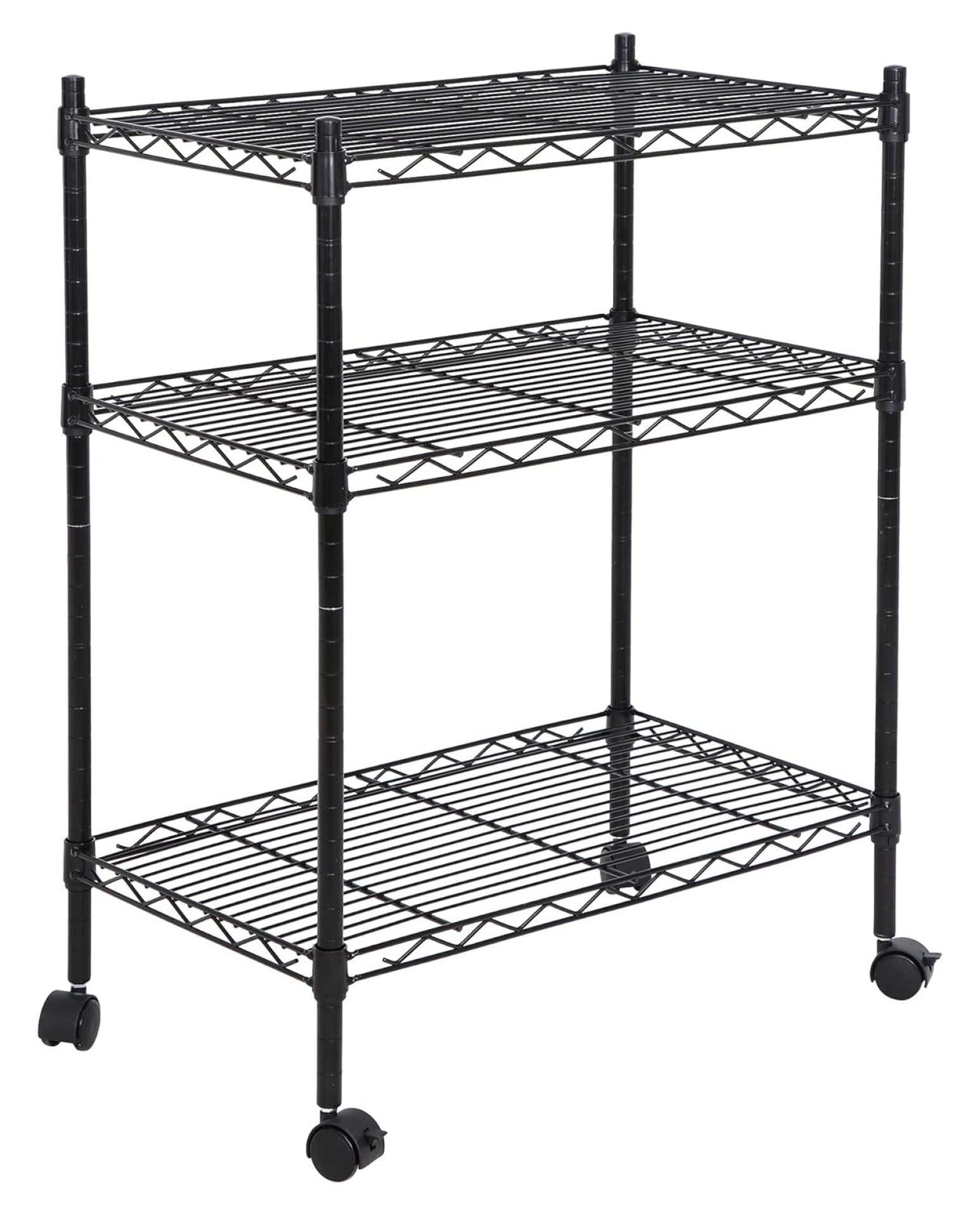 XylehR 3-Tier Adjustable Shelving Unit, -Grade Steel Wire Shelving Rack ...