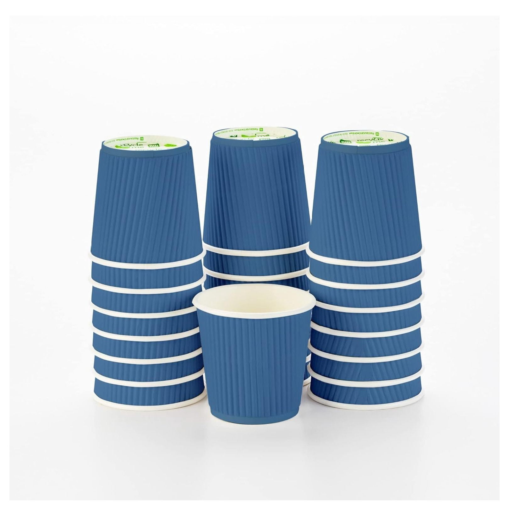 XylehR 4 Ounce Disposable Coffee Cups 500 Ripple Wall Hot Cups For ...