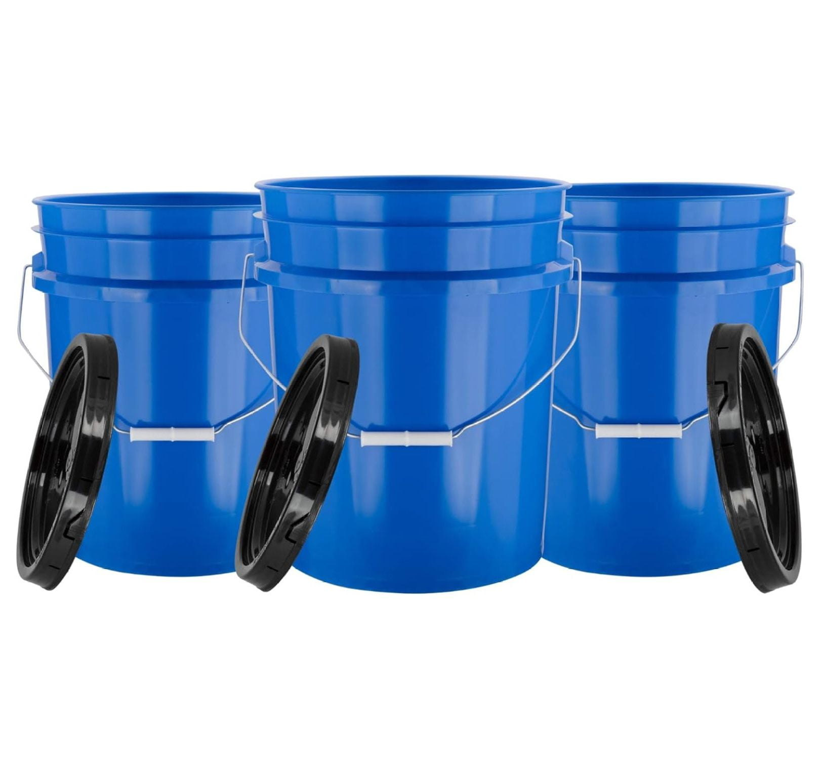 XylehR 5 Gal Blue Buckets with Regular snap on lids - Food Grade BPA ...