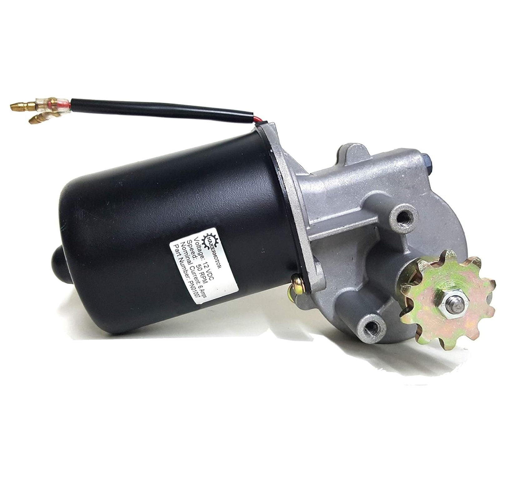 XylehR Electric Gear Motor 12v Low Speed 50 RPM Gearmotor DC + Chain ...