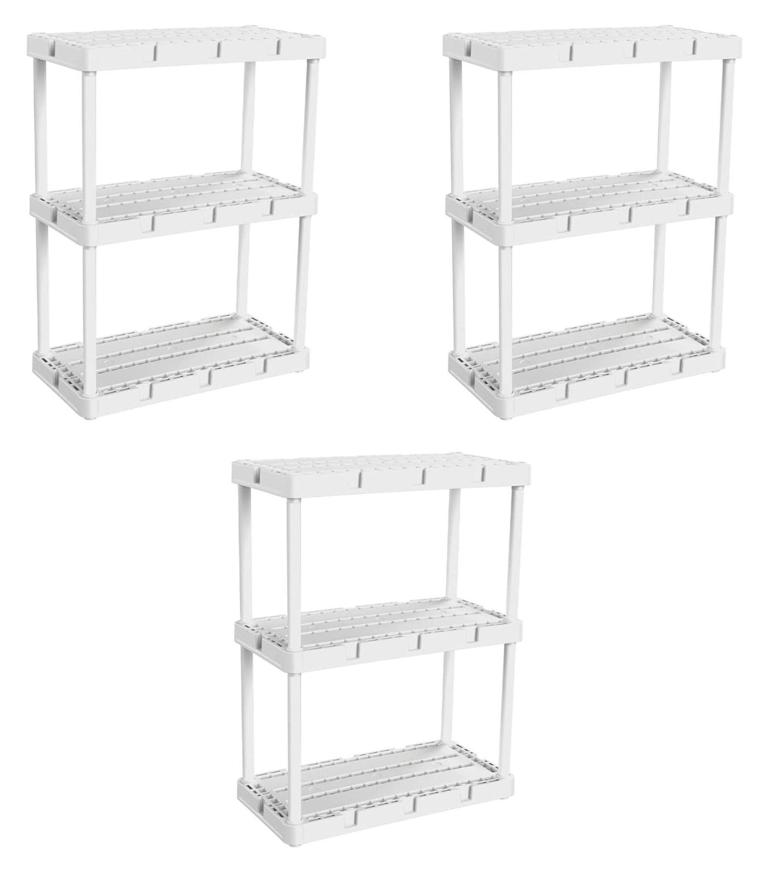 XylehR Knect A Shelf Light Duty 3 Shelf Interlocking Storage Units for ...