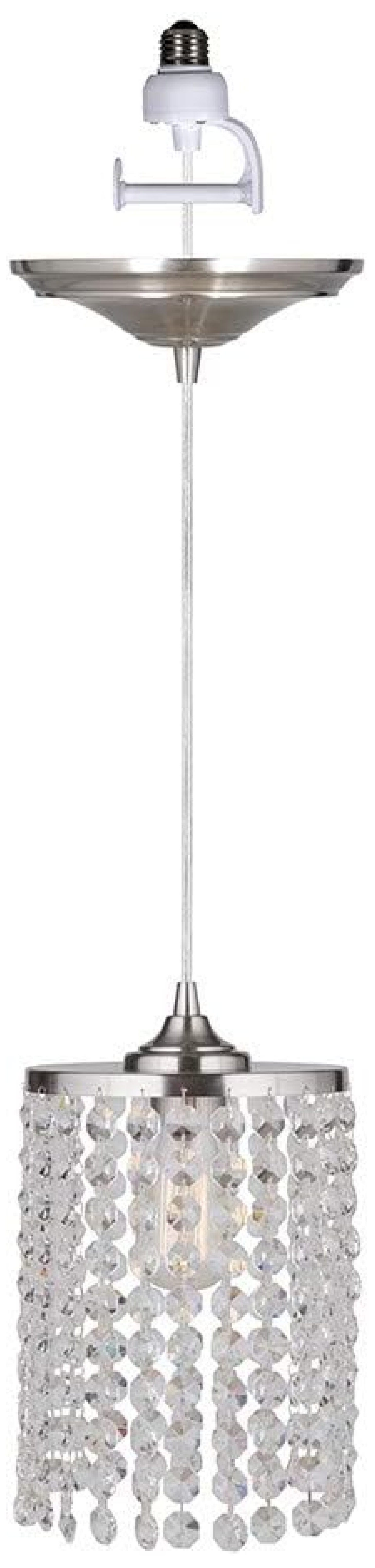 XylehR- Pendant Light - Brushed Grand Crystal Shade for Kitchen Island ...