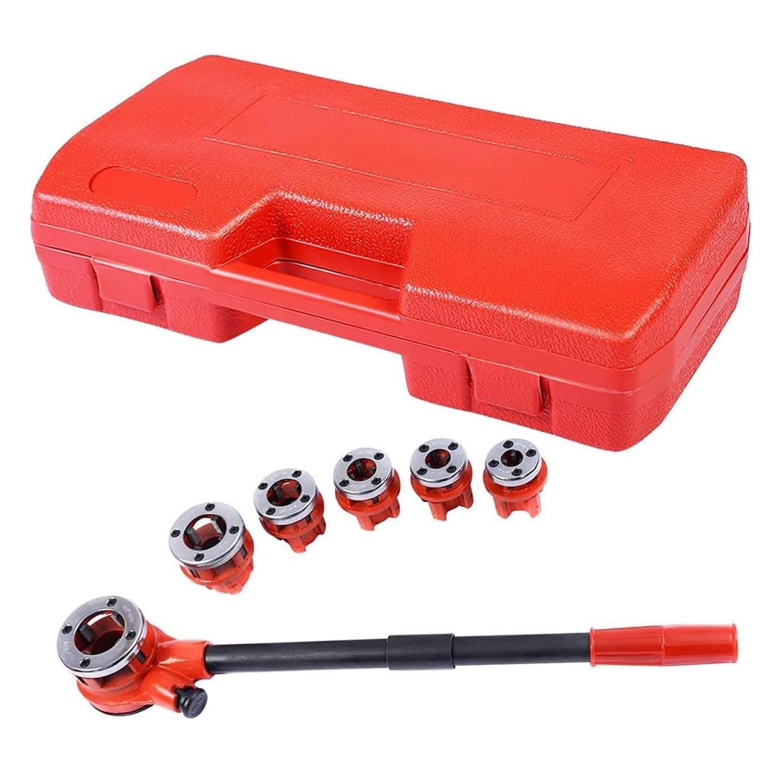 XylehR Pipe Threader Ratchet Kit Set with 6 Dies and Portable Case ...
