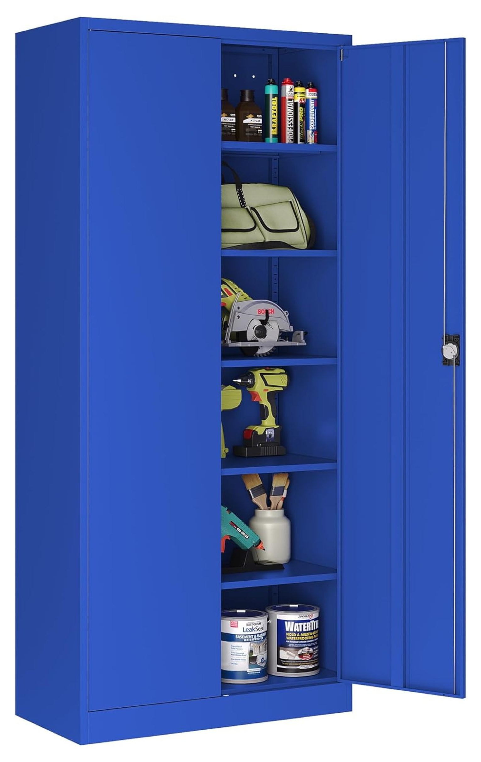 XylehR Steel Storage Cabinet with Lock,Locking Storage Cabinet with 2 ...