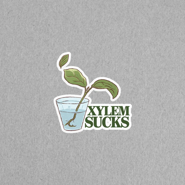 Xylem Sucks Plant Science Biology Botany Vinyl Sticker Decalphone Decal ...