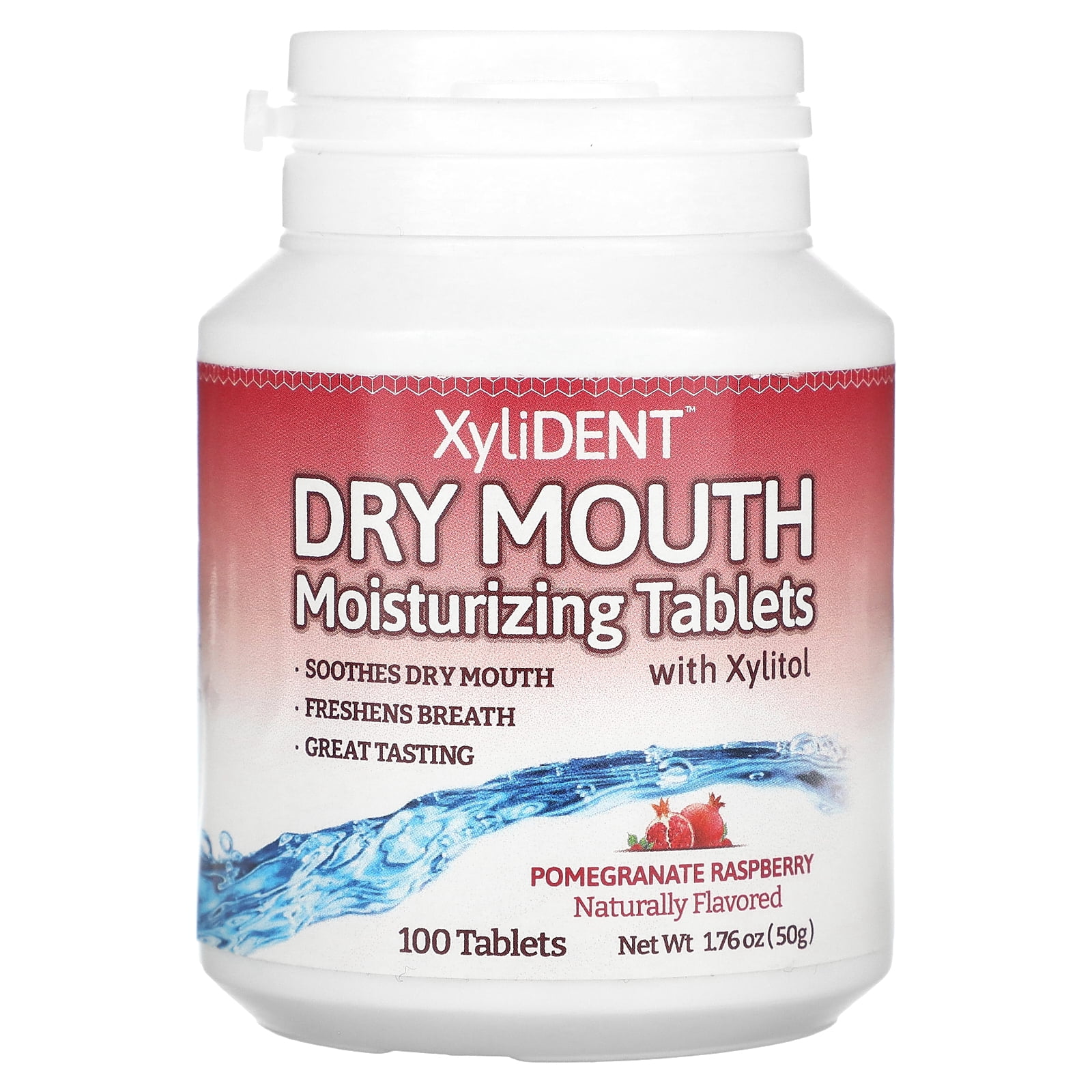 XyliDENT Dry Mouth Moisturizing Tablets, Xylitol, Pomegranate Raspberry ...