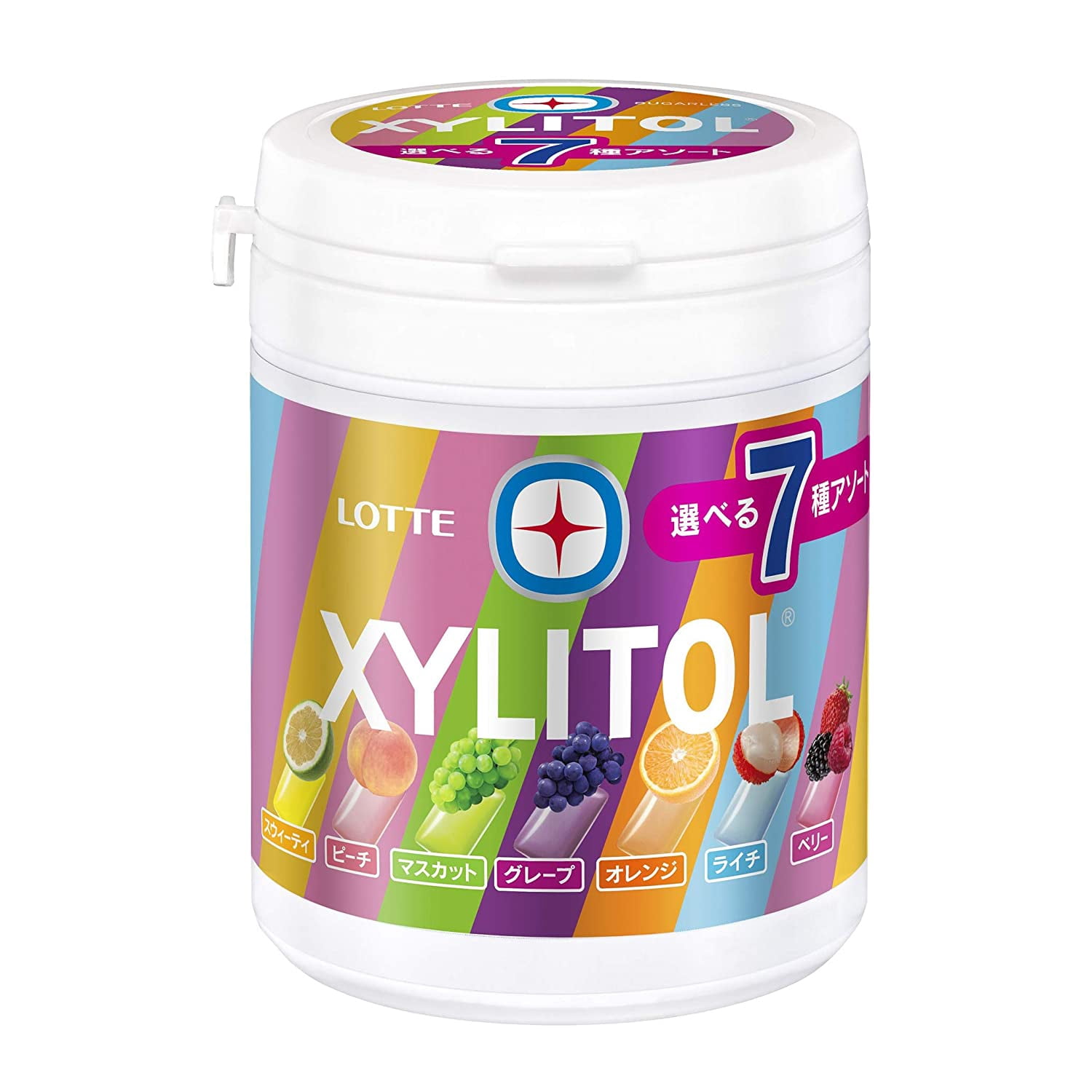 Xylitol Gum Fruit Assort Family Bottle Net Wt.5.04oz/143g (2 pack ...