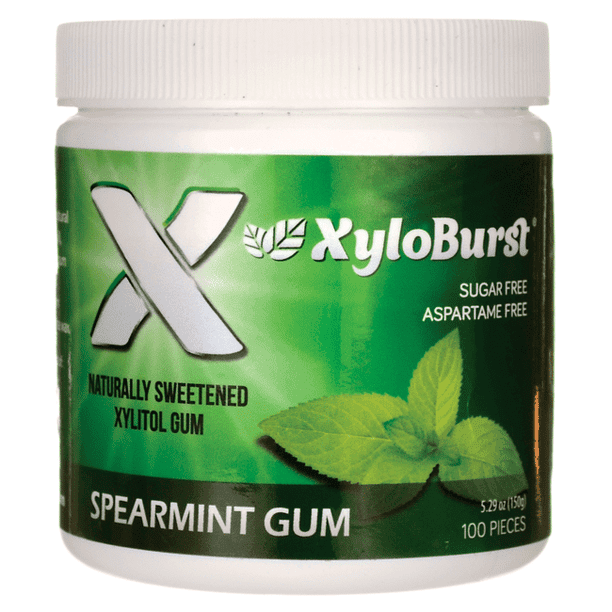 XyloBurst Xylitol Gum - Spearmint 100 Pieces - Walmart Business Supplies