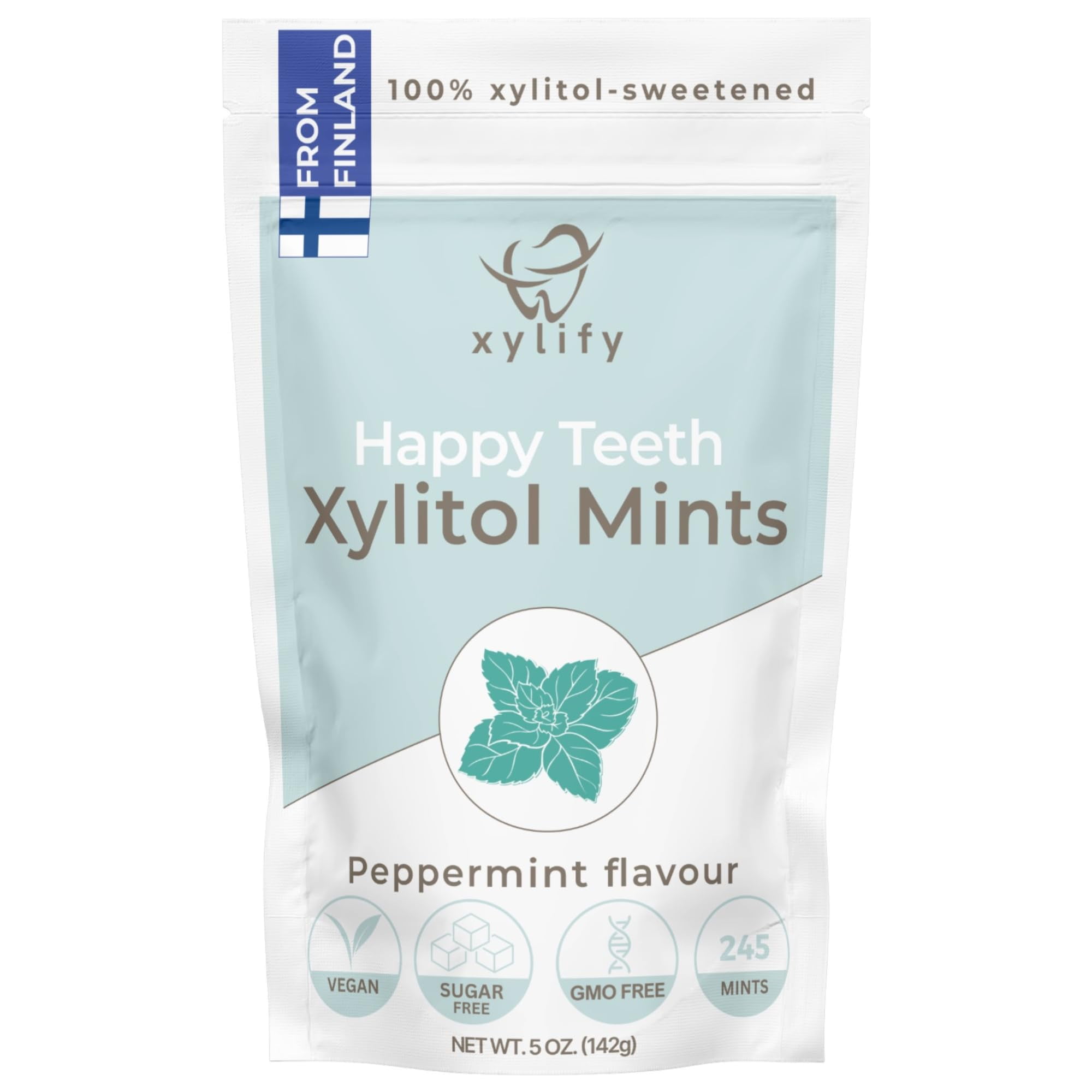 Xylitol Mints for Oral BCF26 Care - Peppermint flavor, 100% Xylitol ...