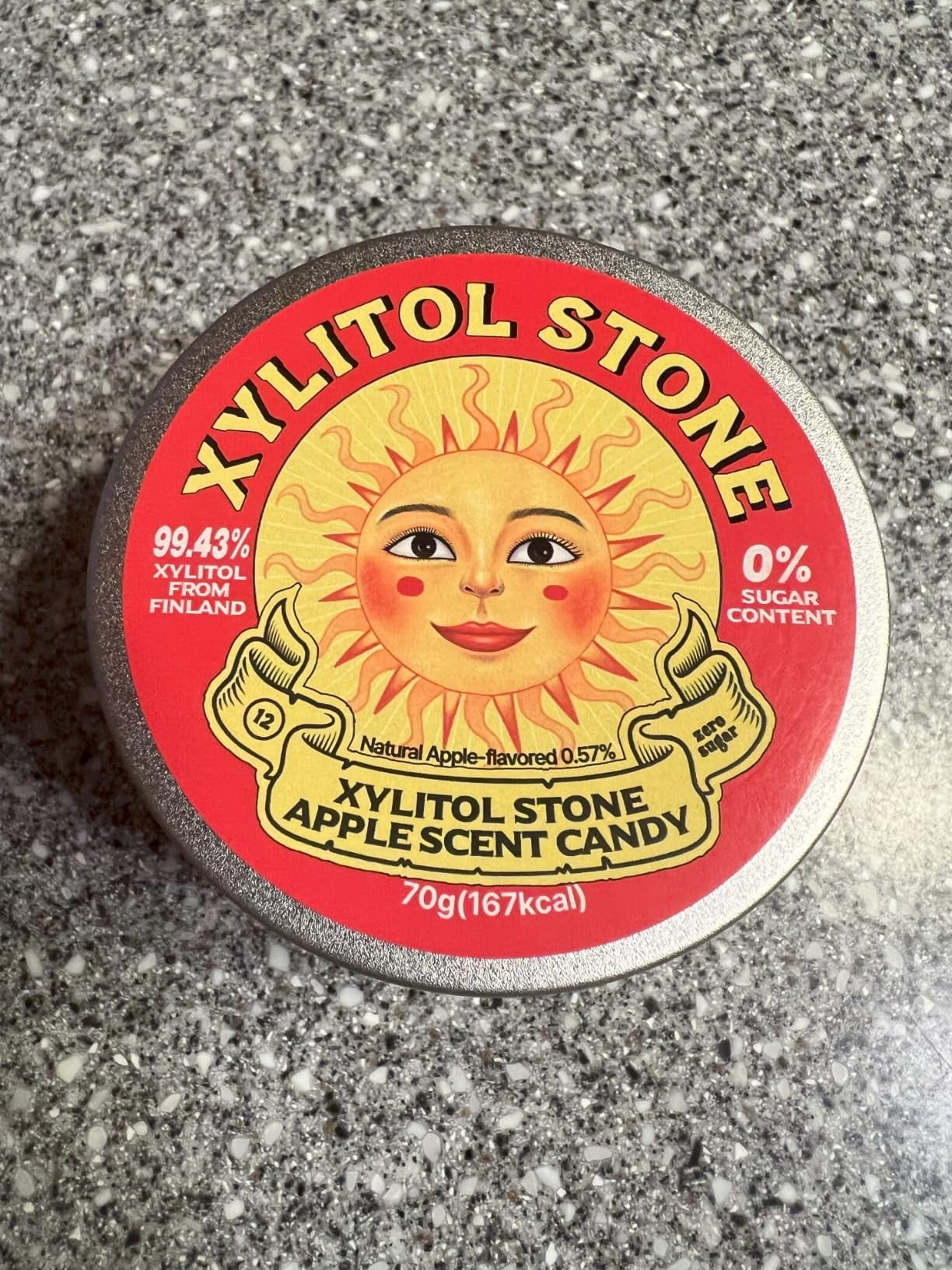 Xylitol Stone Sugar Free Hard Candy 70g Tin Can, Apple Flavor - Walmart.com