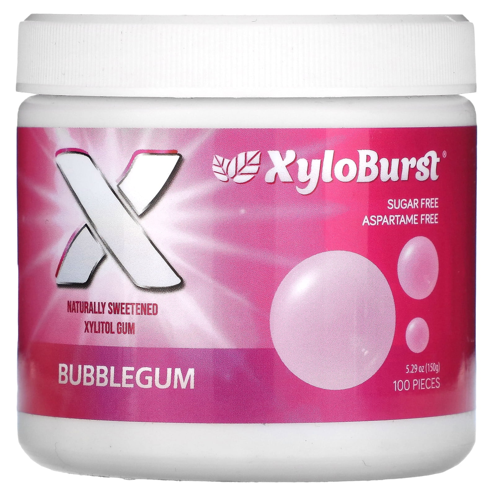 Xyloburst Xylitol Chewing Gum Bubble Gum 100 Pieces 5 29 oz 150 g ...
